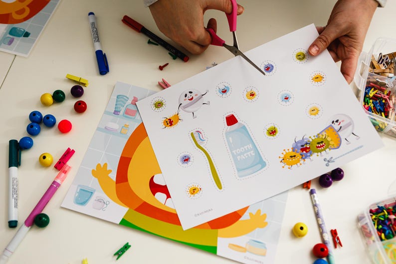 Montessori Toddler Printable i Can Brush My Teeth. Homeschool Learning ...