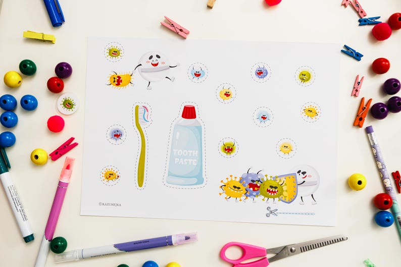 Montessori Toddler Printable "i Can Brush My Teeth". Homeschool ...