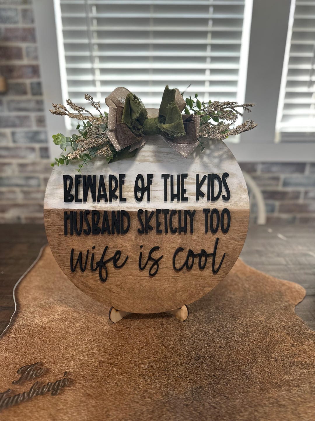 Funny Wooden Welcome Sign: Hand-painted 16-inch Home Decor - Etsy