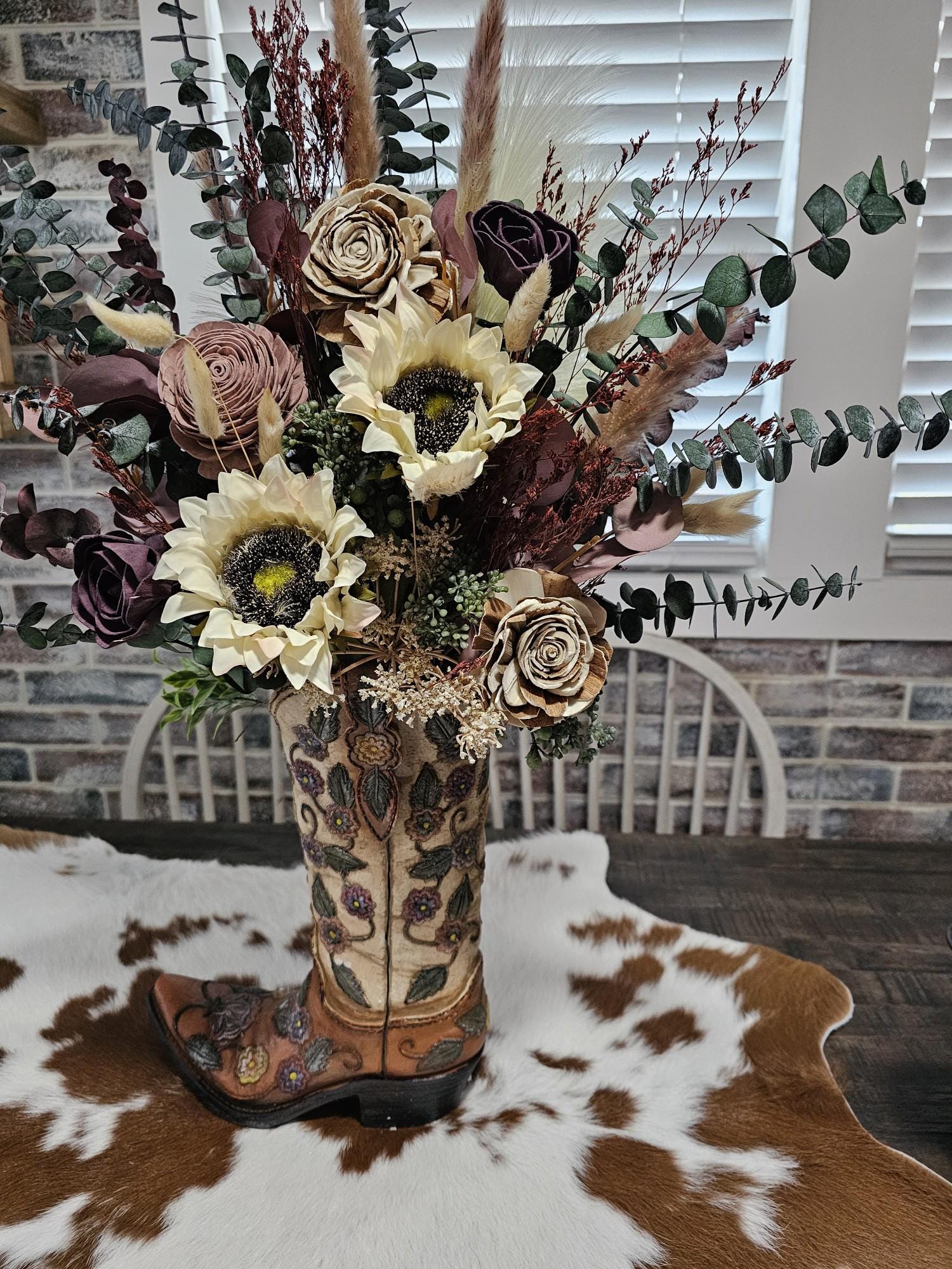 Floral Cowboy Boot - Etsy