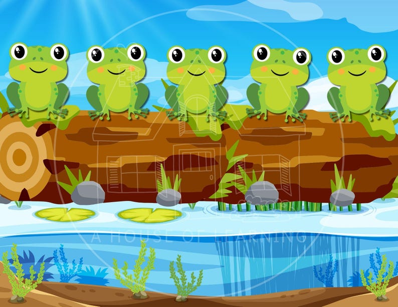 Five Little Speckled Frogs | Nursery Rhyme | Learning Game | Busy Book ...
