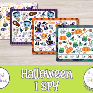 Halloween I SPY | Worksheet | Learning Game | Busy Book | File Folder ...