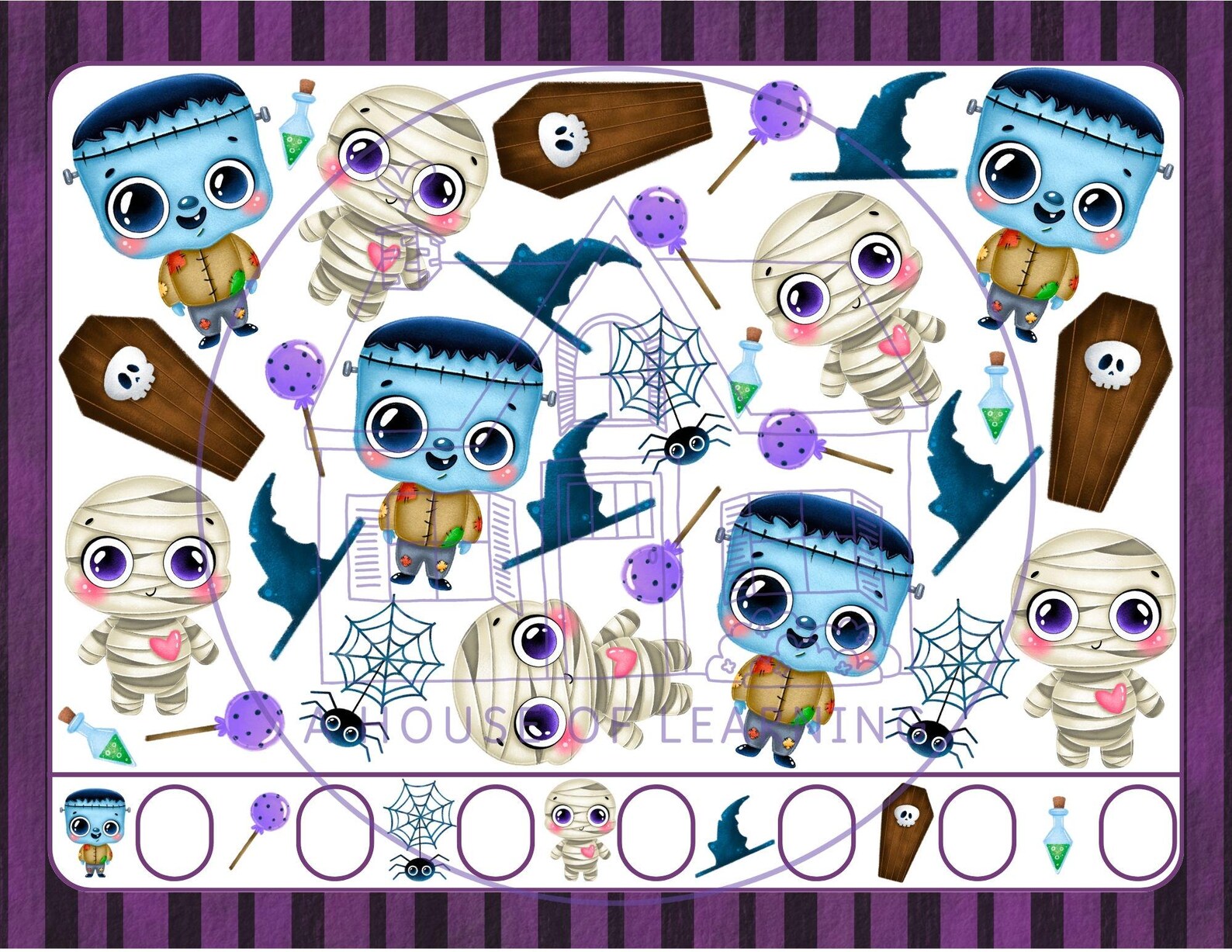 Halloween I SPY Worksheet Learning Game Busy Book File Folder Game ...