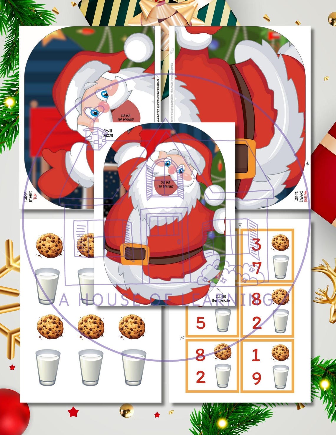 Santa Clause Sensory Bin | FLISAT Insert | Christmas Sensory Bin ...