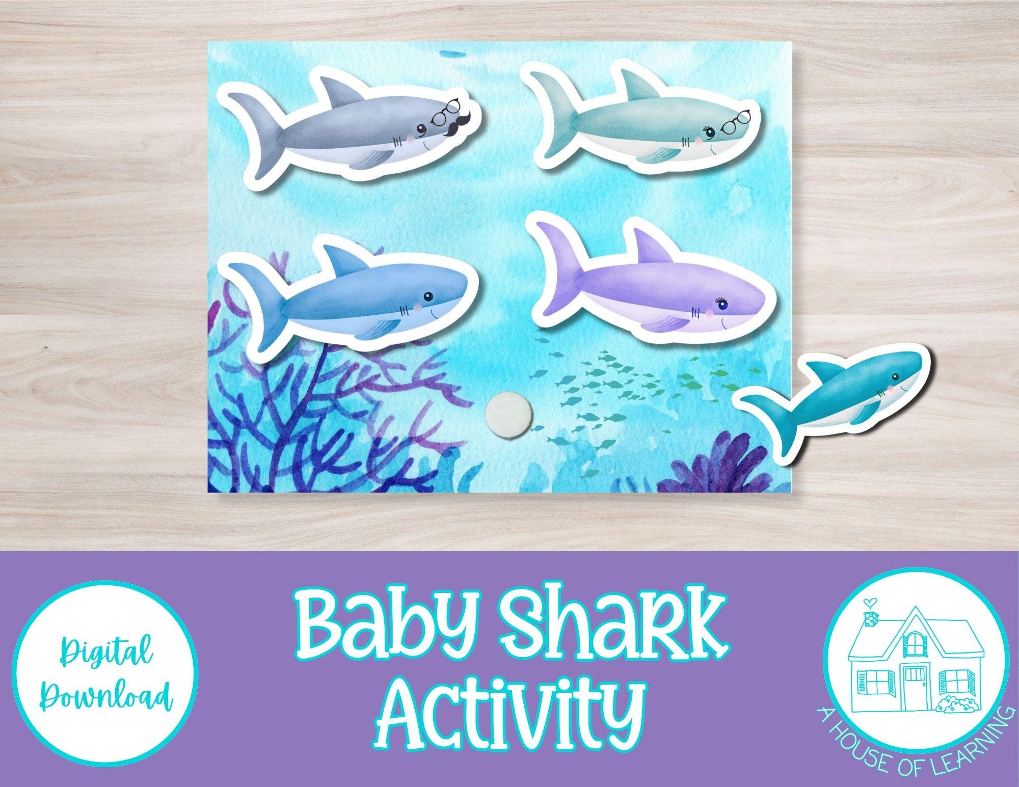 Baby Shark | Nursery Rhyme | Learning Game | Busy Book | File Folder ...