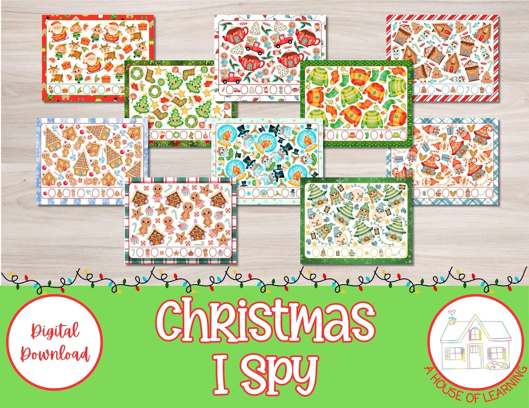 Christmas I SPY Bundle | Worksheet | Learning Game | Busy Book | File ...