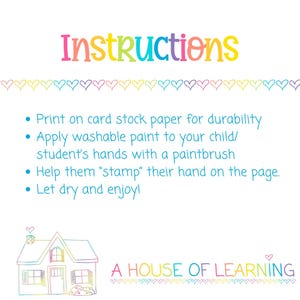 Thank You for Helping Me Grow | Handprint Craft | Handprint Memory Book ...