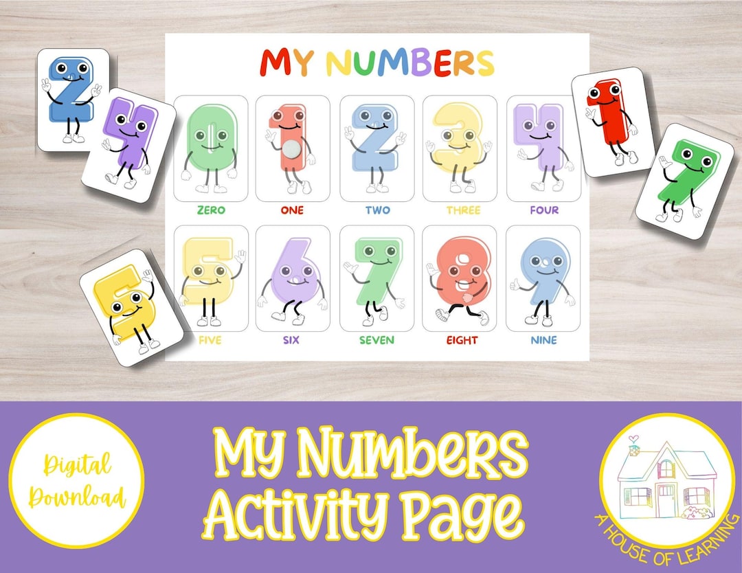 My Numbers | Matching | Learning Game | Busy Book | File Folder Game ...
