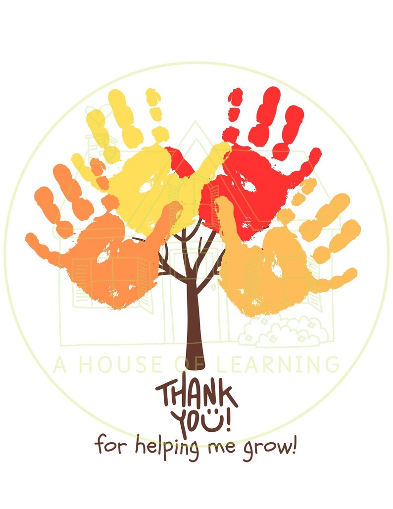 Thank You for Helping Me Grow | Handprint Craft | Handprint Memory Book ...