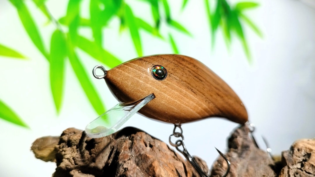 Natural Texture Wooden Fishing Lure, Handcrafted Fishing Lure - Etsy