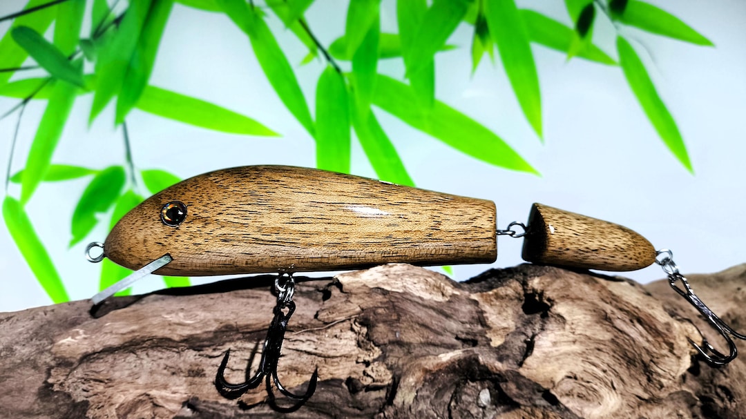 Walnut Wood Fishing Lure - Quality Angling Gift - Etsy