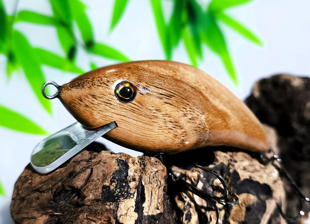 Walnut Natural Texture Fishing Lure, Handmade Fishing Lure - Etsy
