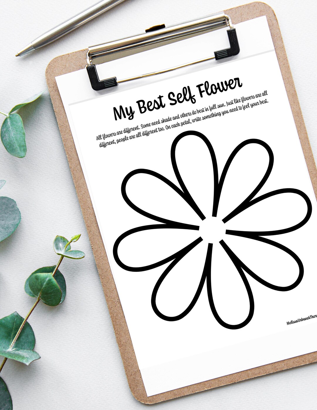 My Best Self Flower, Therapy Activity, Children's Mental Health, Play ...