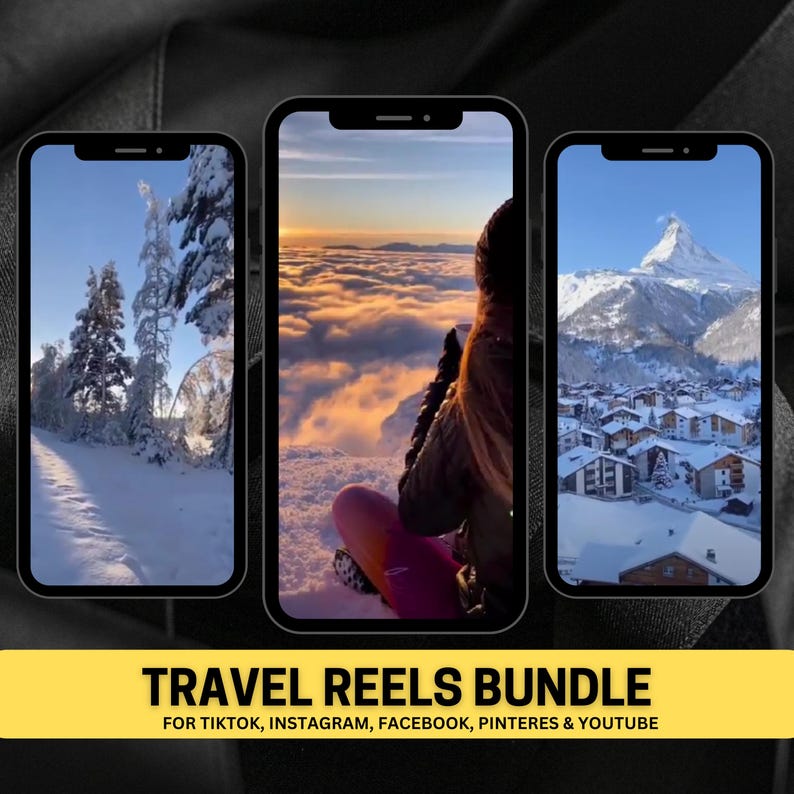 600+ Faceless Travel Reels Bundle | Travel Reels, Instagram Reels ...