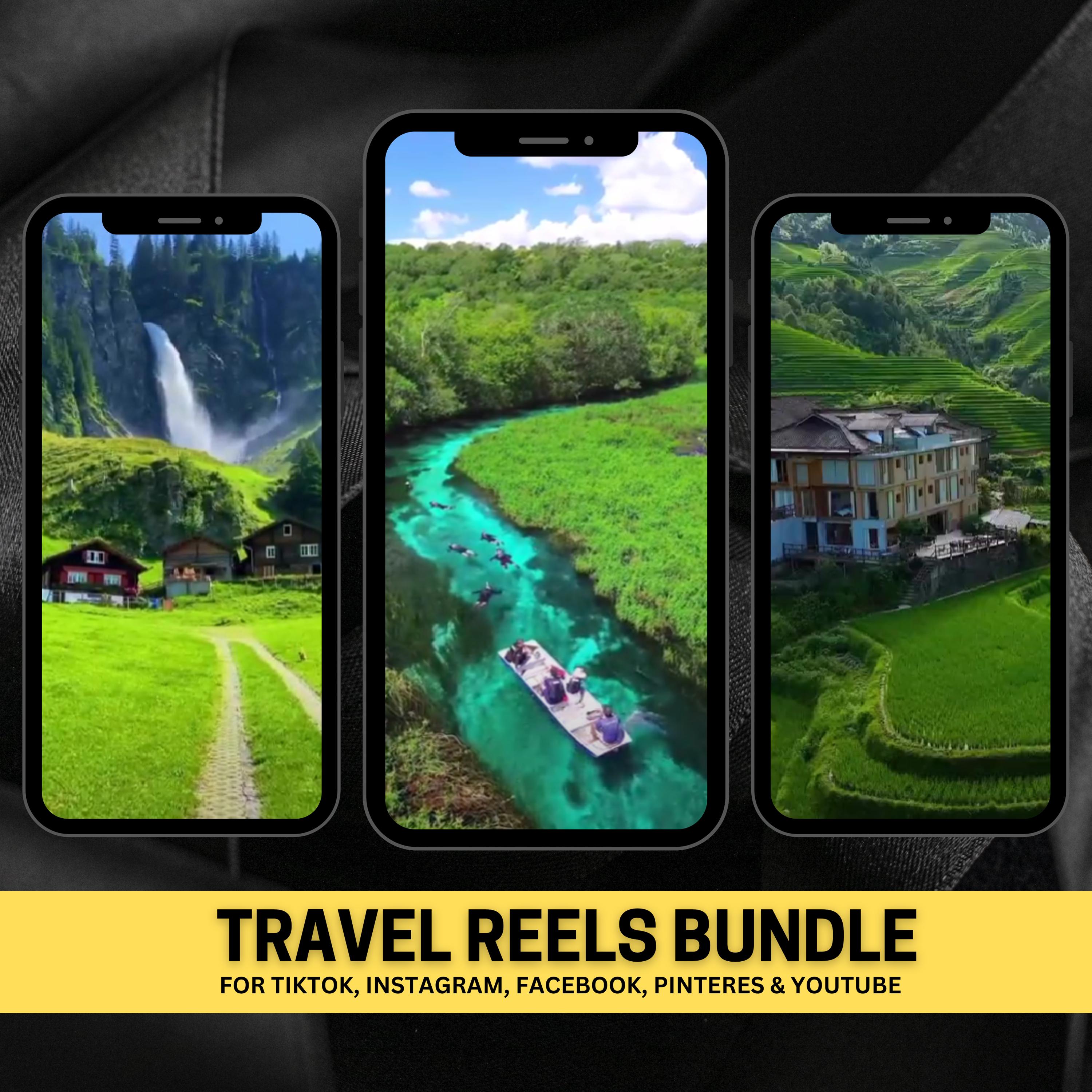 600+ Faceless Travel Reels Bundle | Travel Reels, Instagram Reels ...