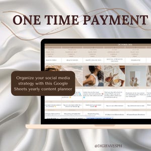 Social Media Content Calendar & Planner, Content Creator, Digital ...
