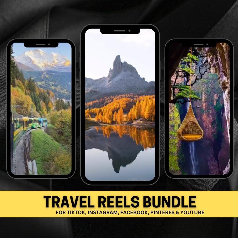 600+ Faceless Travel Reels Bundle | Travel Reels, Instagram Reels ...