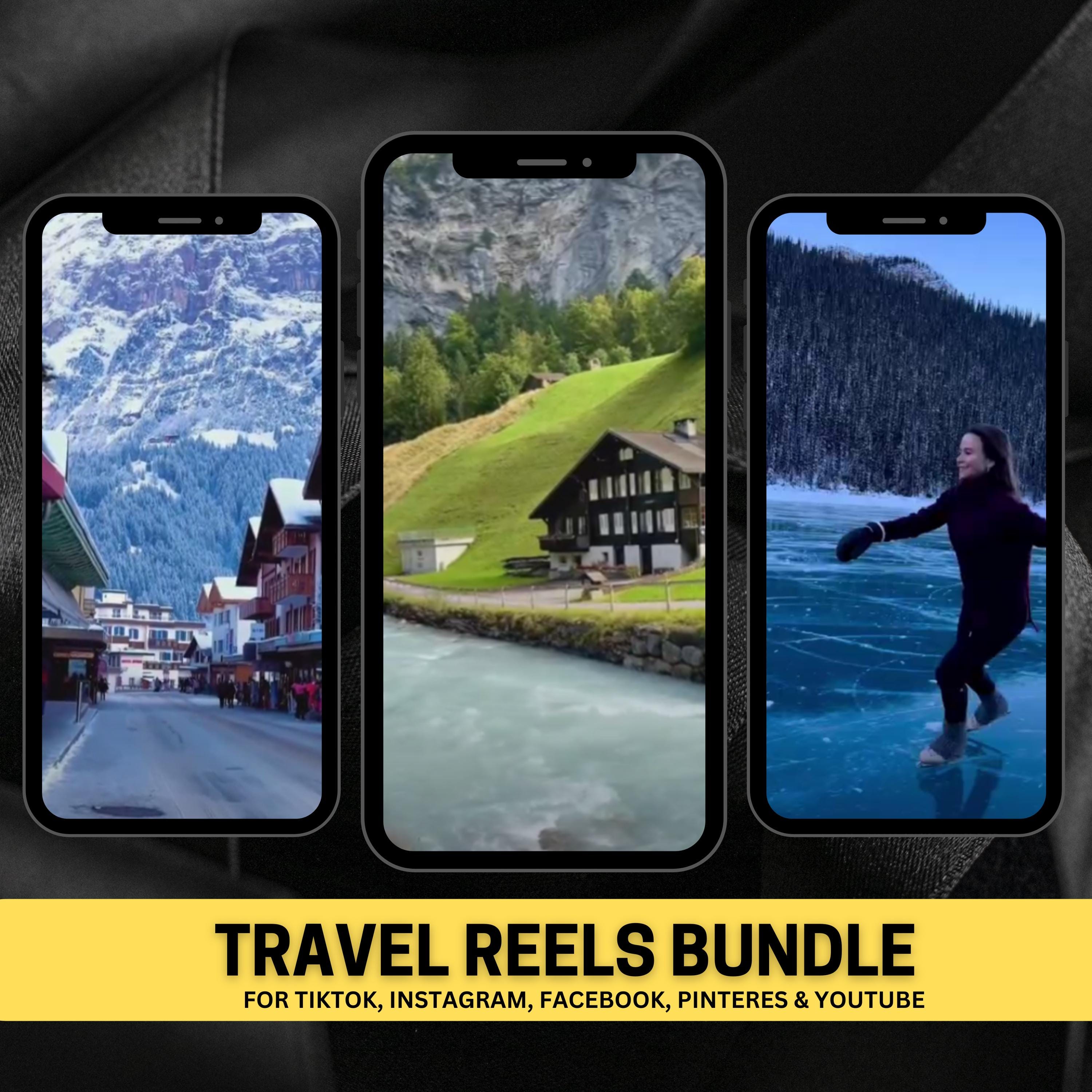 600+ Faceless Travel Reels Bundle | Travel Reels, Instagram Reels ...