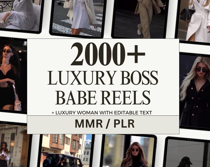 2000+ Luxury Aesthetic Boss Babe Reels Bundle, Faceless Marketing ...