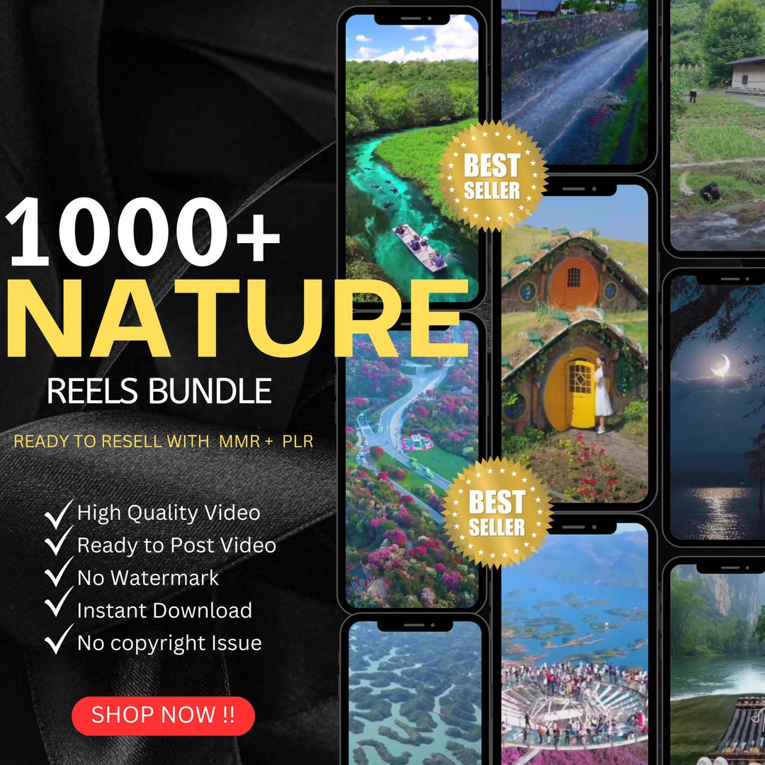 1000+ Nature Reels Bundle, Nature Faceless Video Reels, Instagram Reels ...