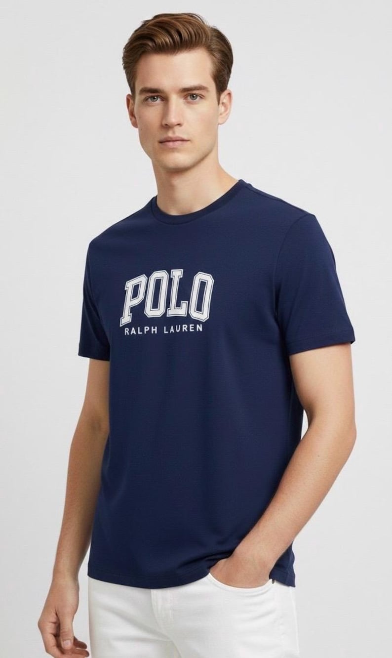 Polo Ralph Lauren Men’s Graphic Logo Crew Neck T-shirt Navy - Etsy