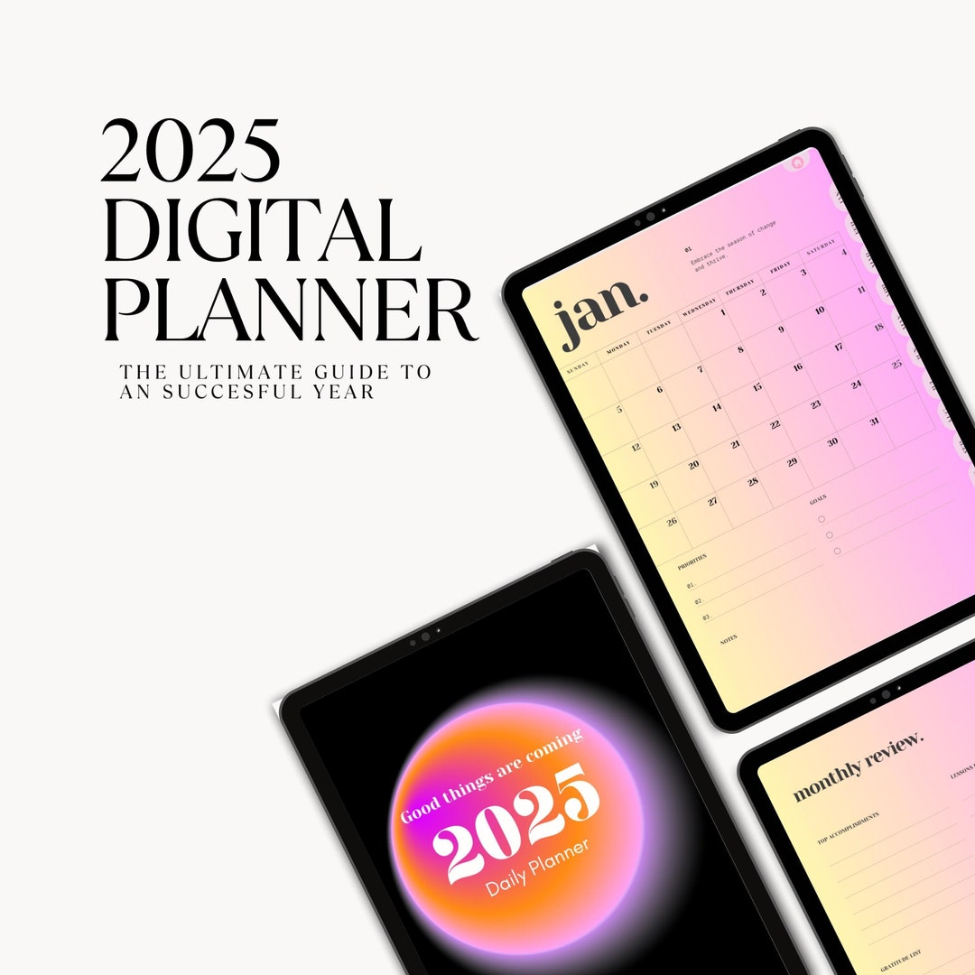 2025 Digital Planner, Daily Planner, Goodnotes Planner, Weekly Planner ...