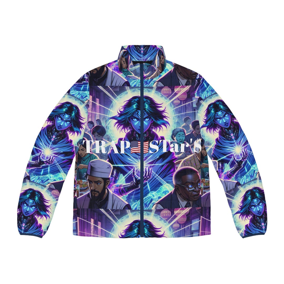 Trap Stars Men's Puffer Jacket AOP - Etsy