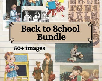 Vintage Back to School Clip Art Printable Digital Download - Etsy