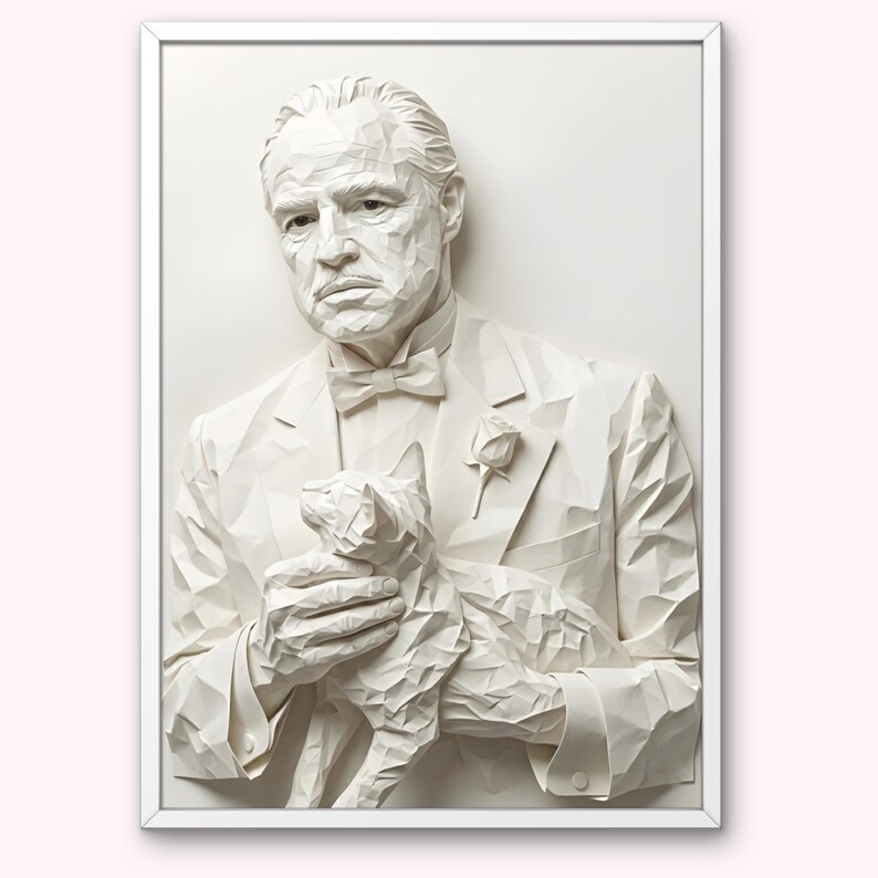 Marlon Brando Portrait-3d Paper Relief Poster - Etsy