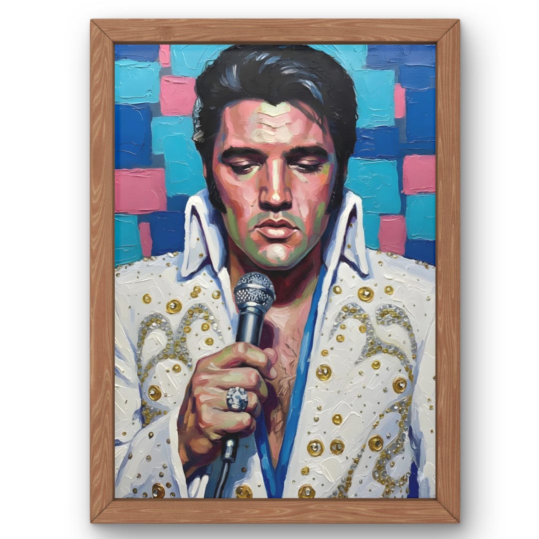 Elvis Presley Portrait-palette Knife Impasto Style - Etsy