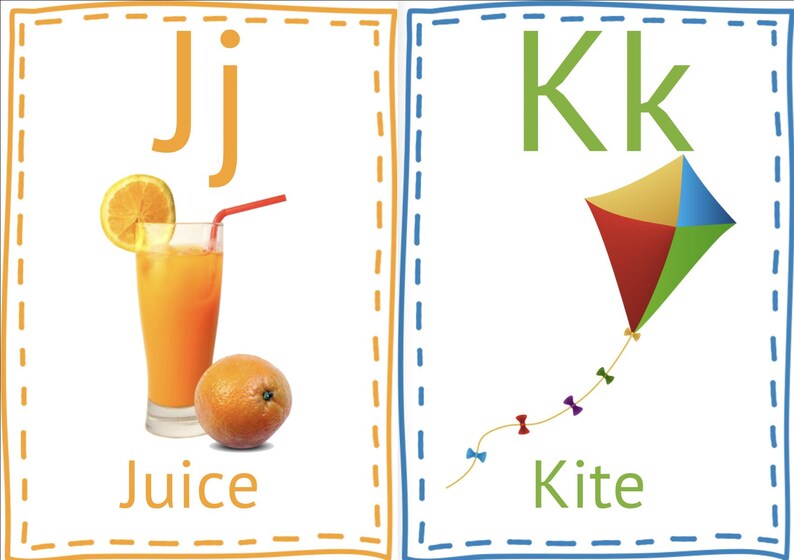 Printable ABC Flashcards | Digital Alphabet Cards for Kids - Etsy