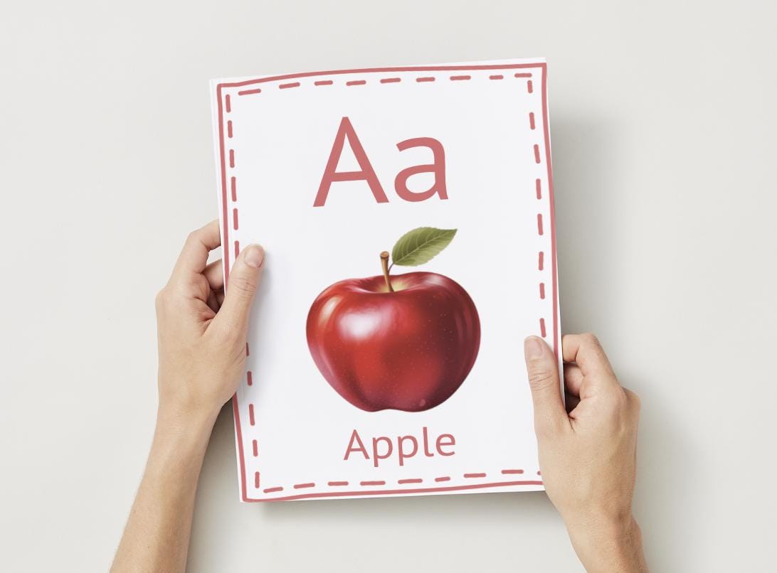 Printable ABC Flashcards | Digital Alphabet Cards for Kids - Etsy