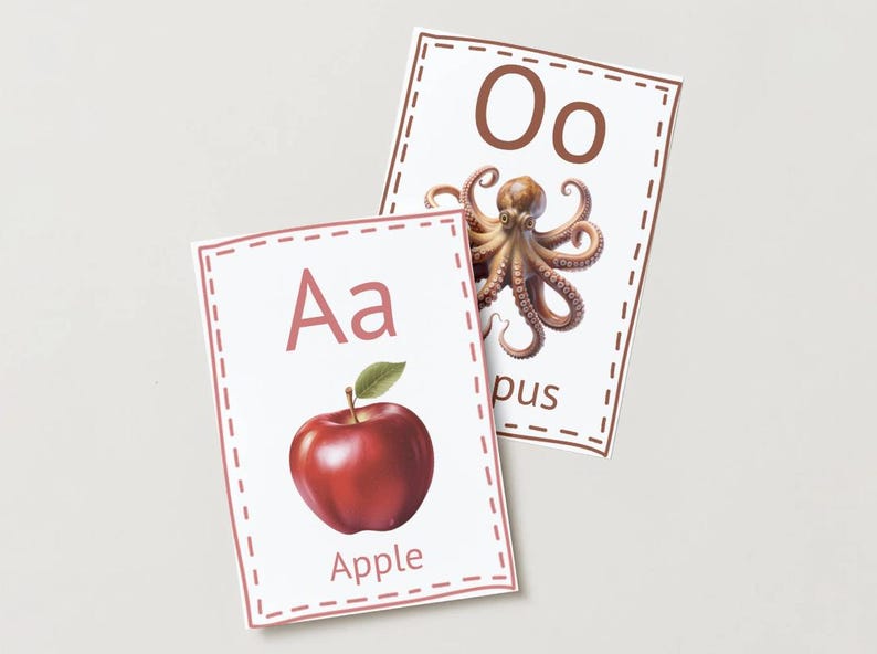 Printable ABC Flashcards | Digital Alphabet Cards for Kids - Etsy