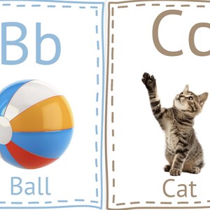 Printable ABC Flashcards | Digital Alphabet Cards for Kids - Etsy