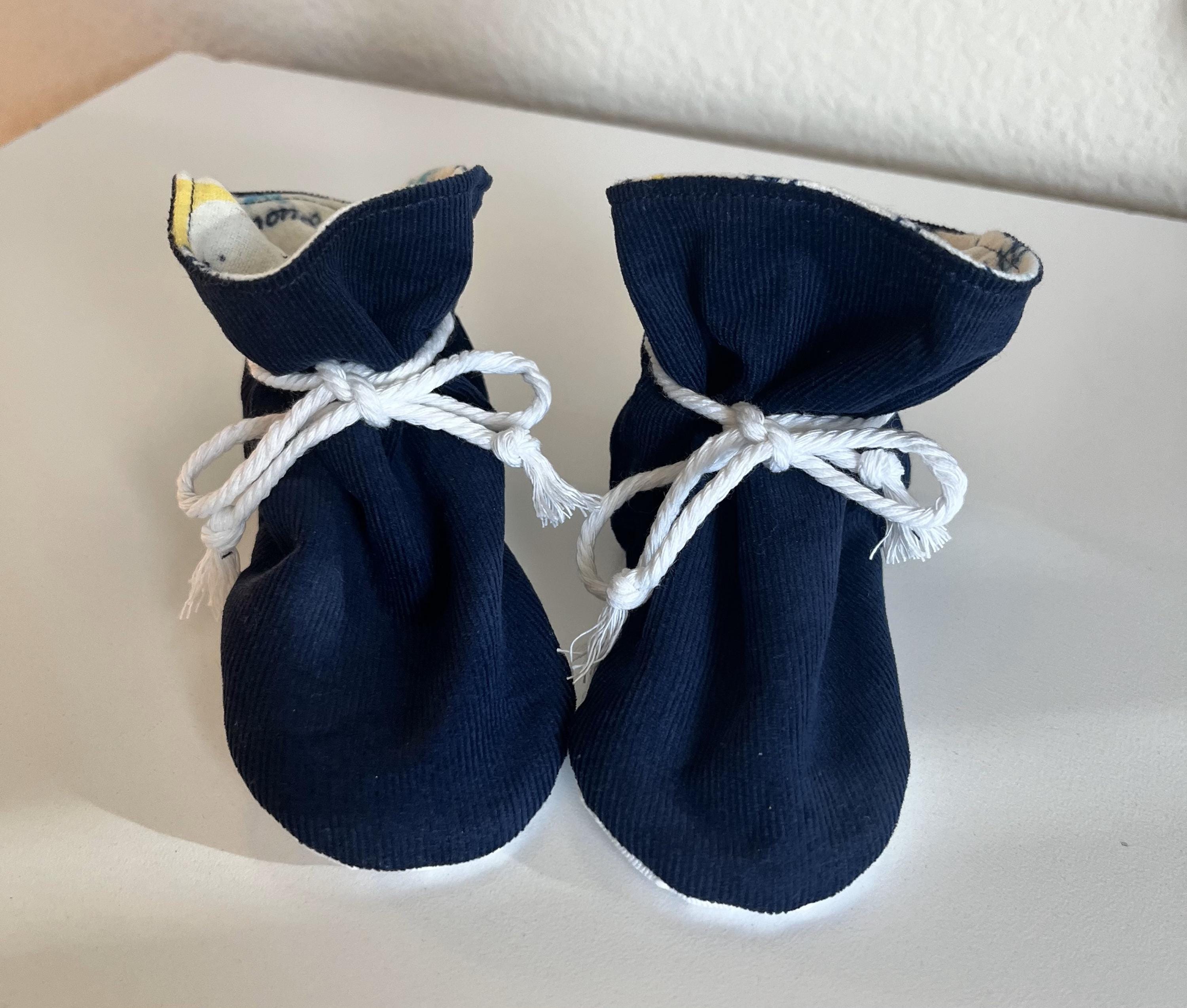 Navy Blue Corduroy Baby Tv Booties/soft Sole Shoes SIZE MEDIUM - Etsy