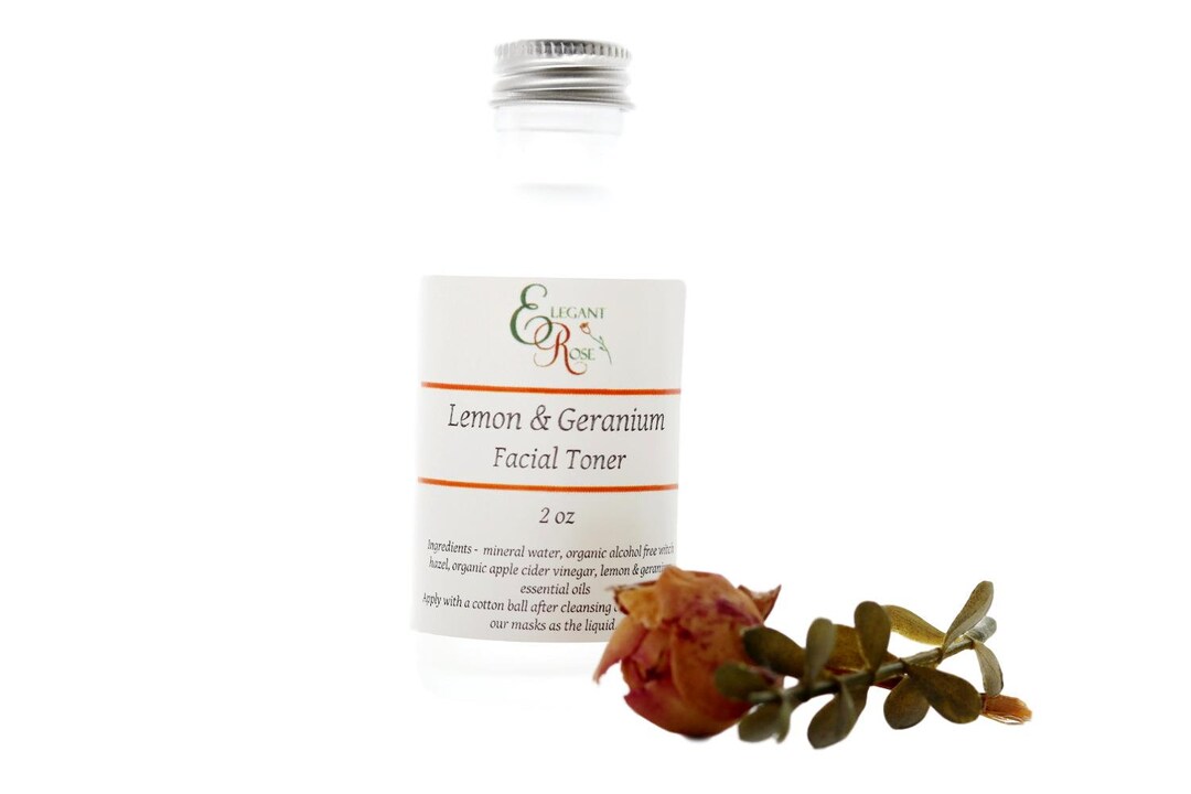 Lemon & Geranium Facial Toner - for Oily/acne Skin/combination Skin ...