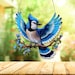 Blue Jay Acrylic Window Hanging, Bird Home Decor - Etsy