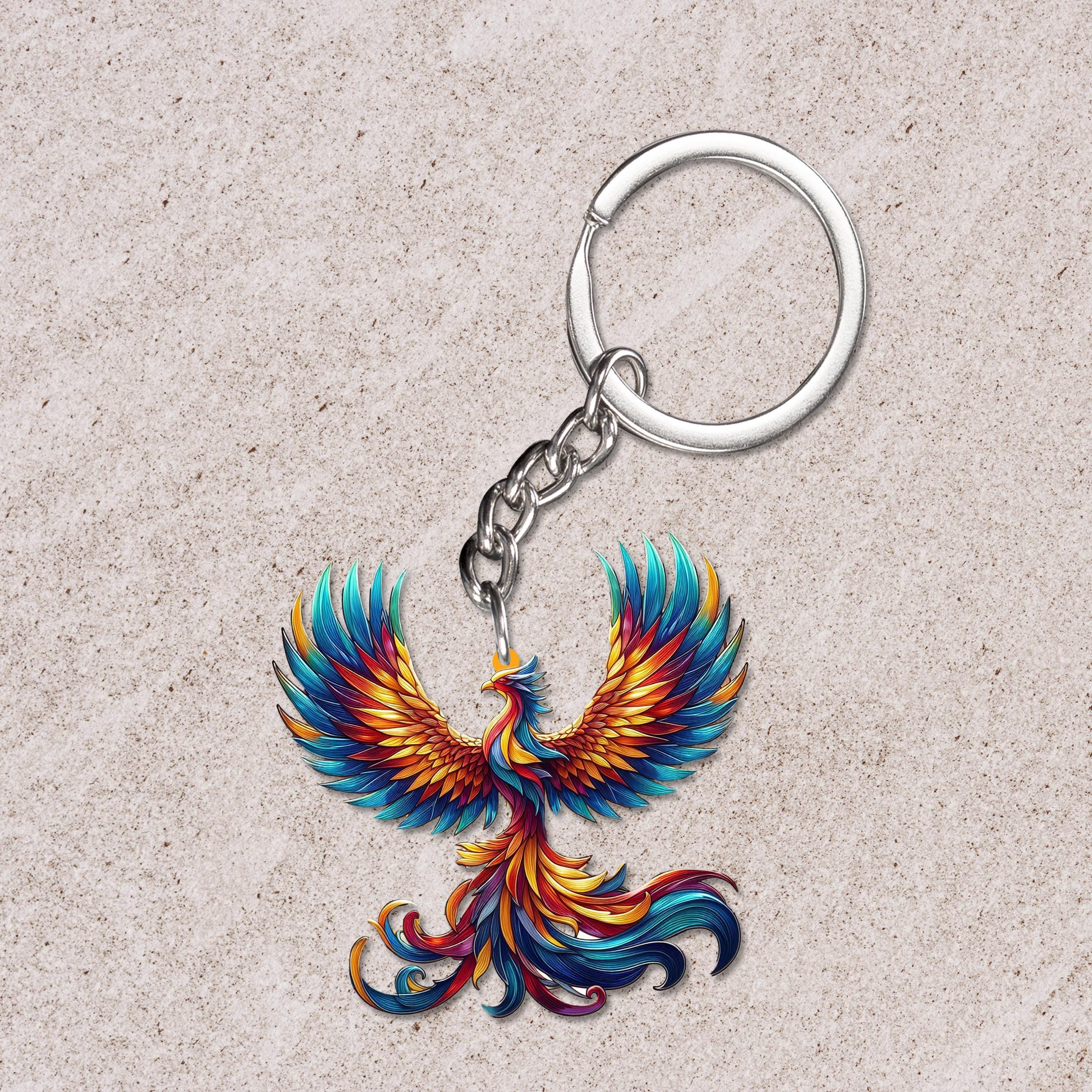 Phoenix Acrylic Keychain, Phoenix Lover Gift, Phoenix Accessories ...