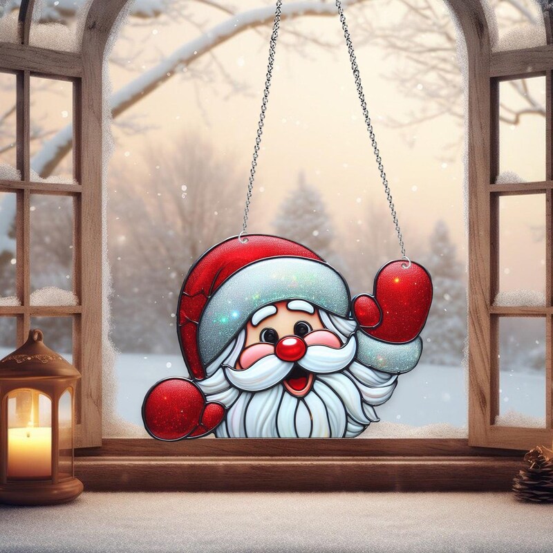 Hanging Santa - Etsy