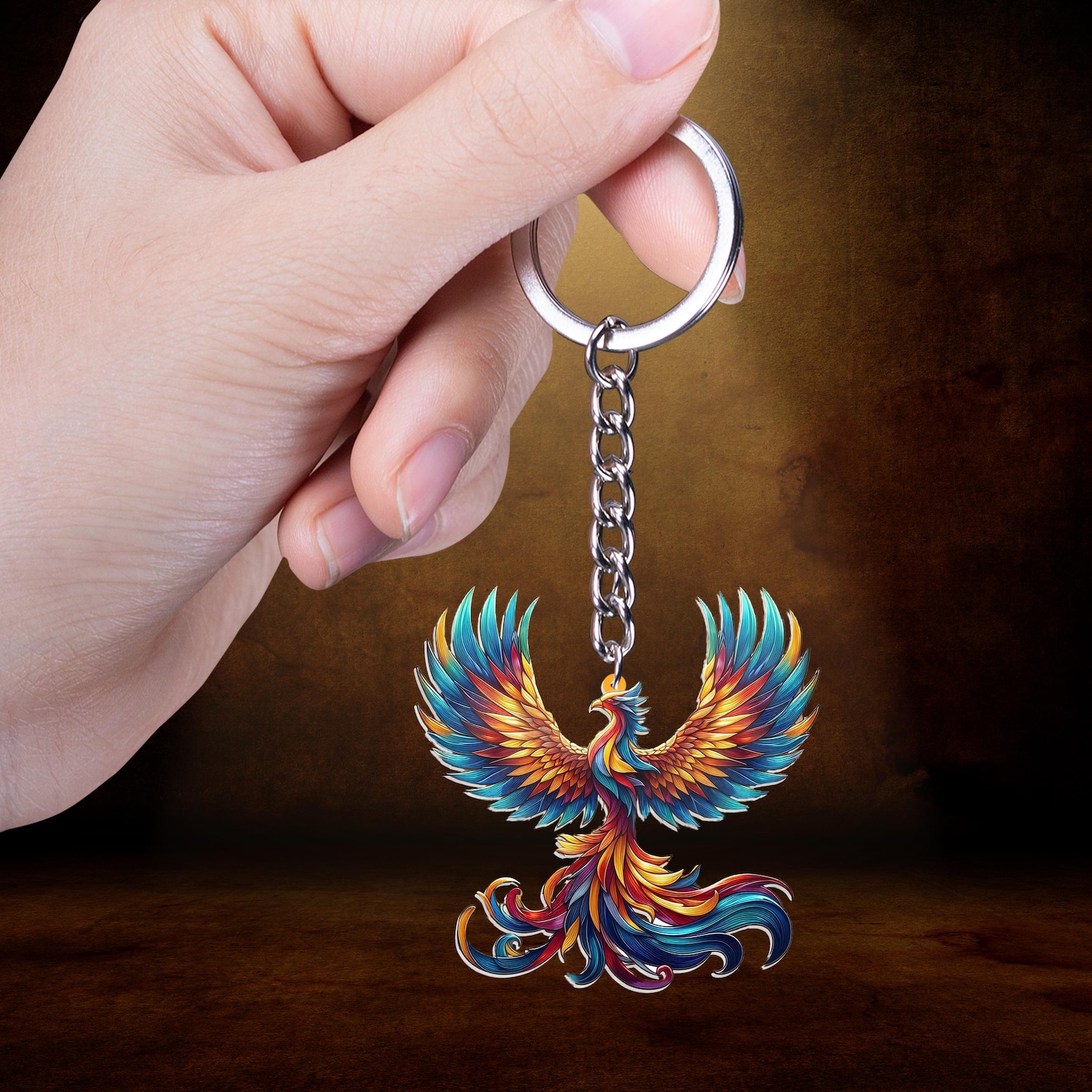 Phoenix Acrylic Keychain, Phoenix Lover Gift, Phoenix Accessories ...