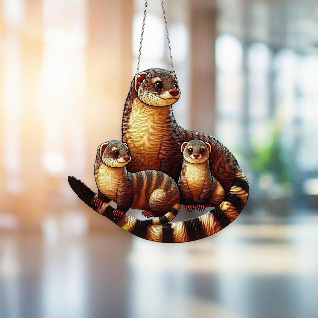 Meerkat Window Hanging, Mongoose Acrylic Window Decor, Gift for Animal ...