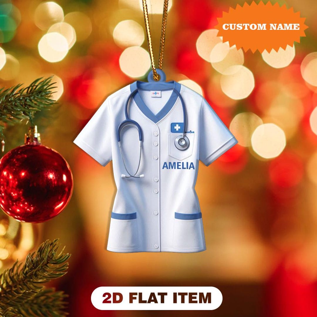 Personalized Nurse Ornament, Doctor Christmas Ornament, Healthcare Workers, Gift for Nurse ...