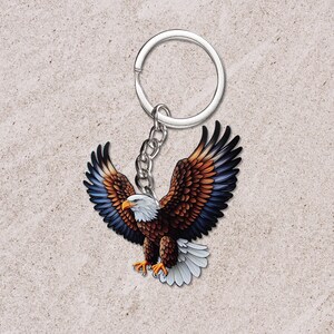 Double-sided Eagle Acrylic Keychain, Bird Lover Gift - Etsy