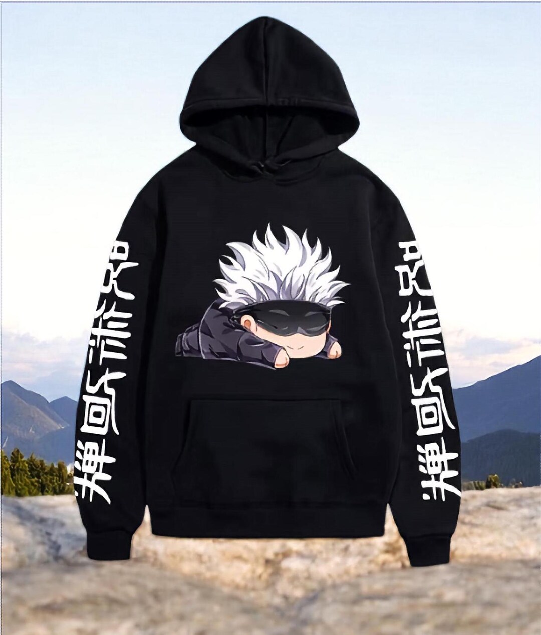 Cute Jujutsu Kaisen Gojo Satoru Inspired Hoodie Anime Fan Apparel ...