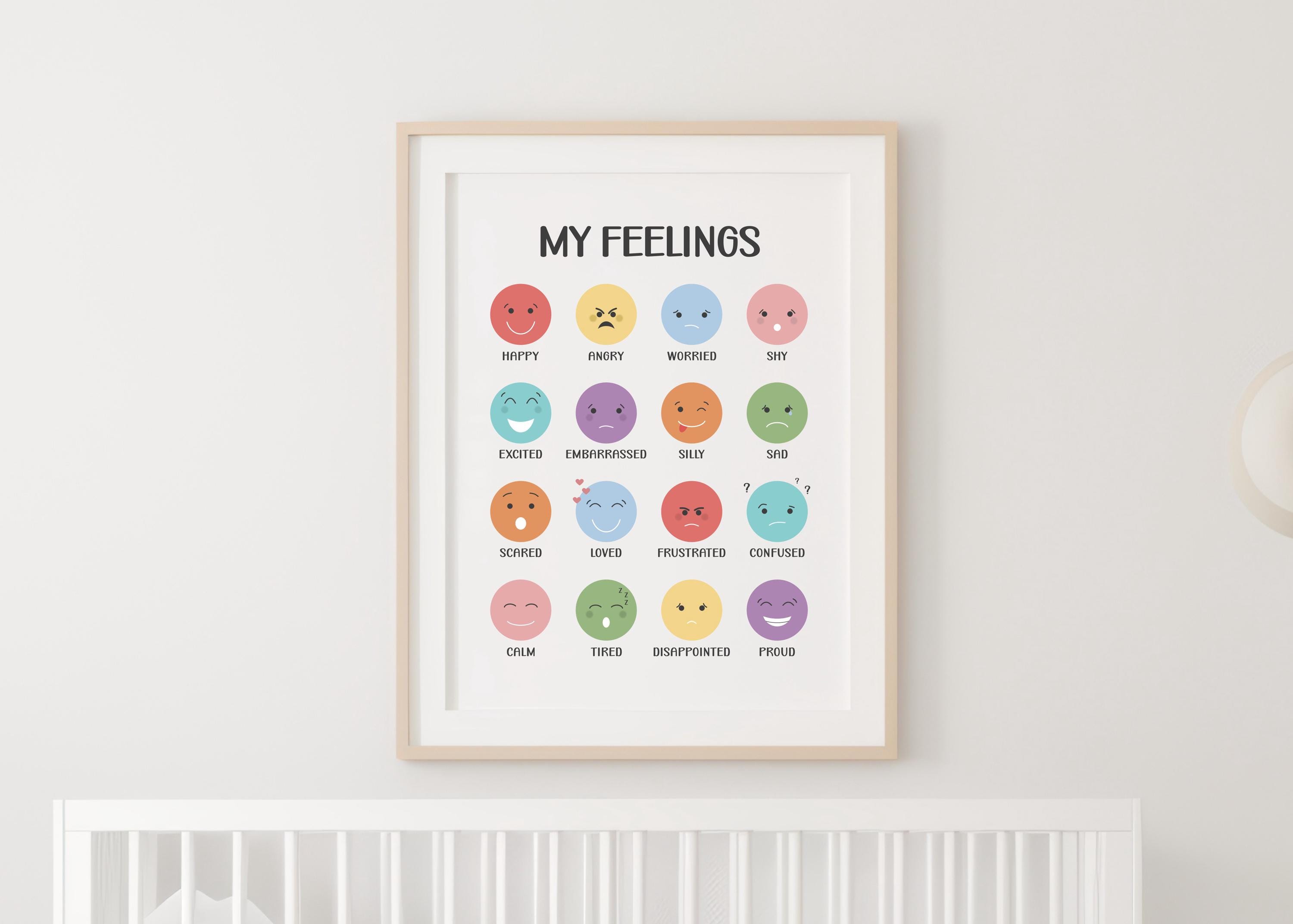 Rainbow Feelings Chart: Montessori Homeschool Decor (digital Download ...