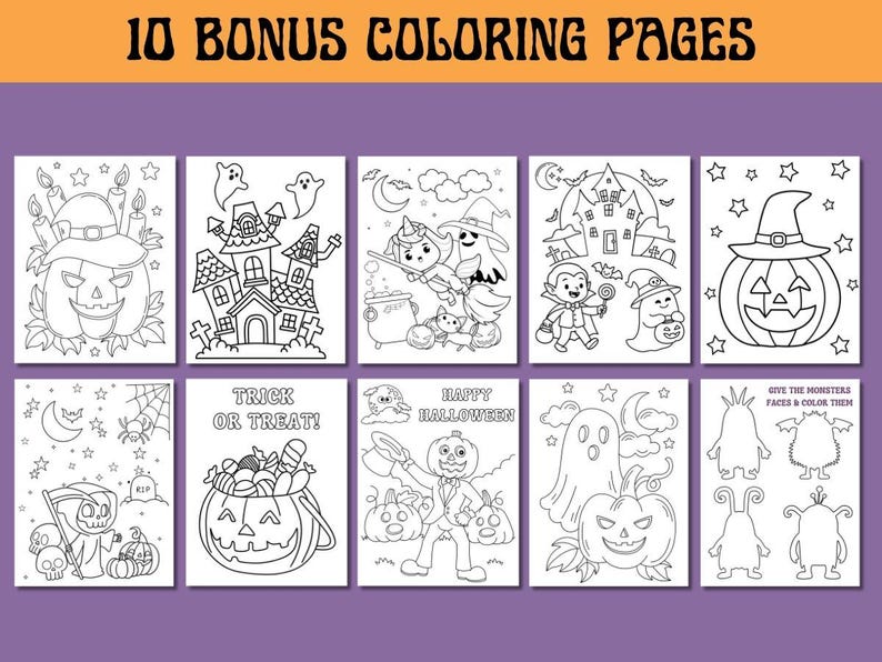 30 Halloween Activity Pages for Kids | Fall Coloring Pages | Halloween ...
