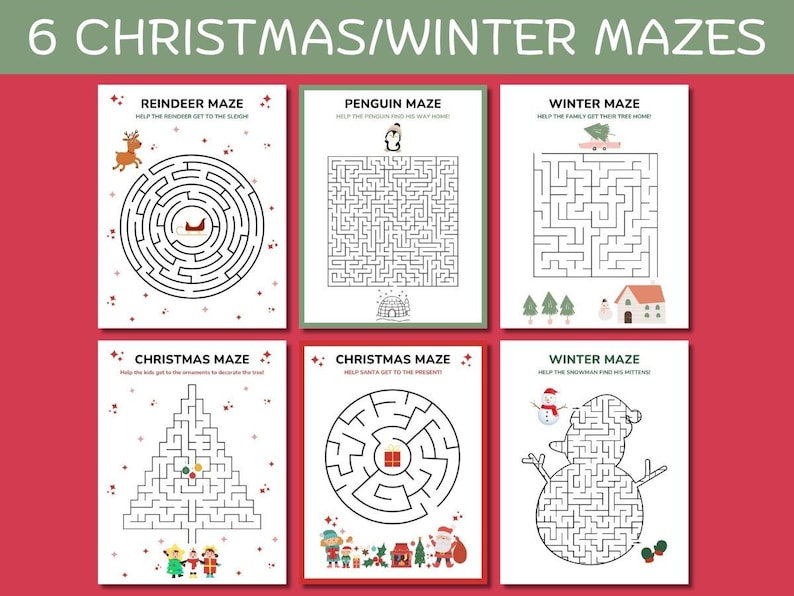 40 Christmas Activity Pages | Christmas Coloring Pages | Christmas ...