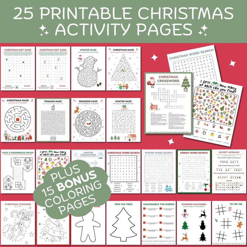 Christmas Coloring Packs - Etsy UK