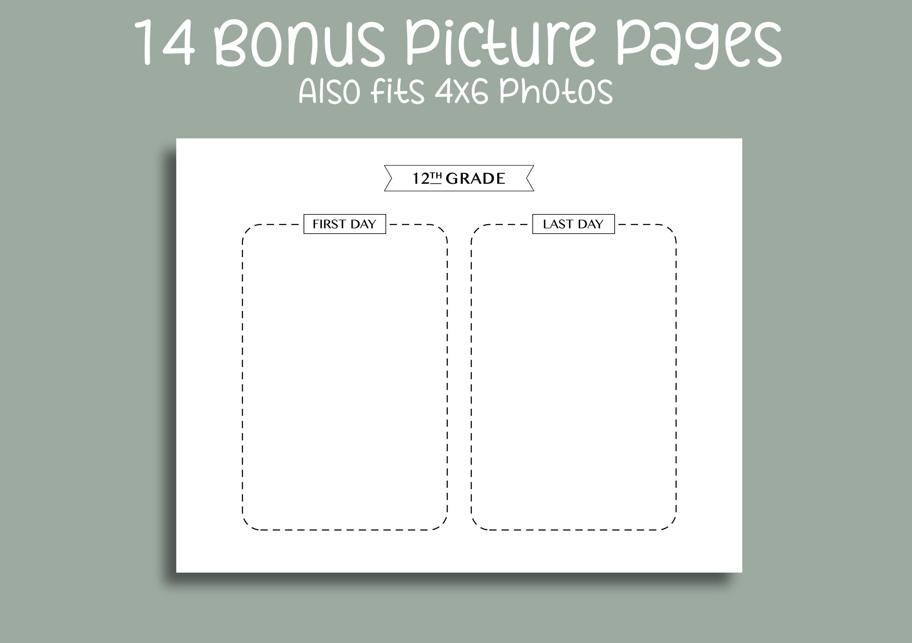 Memory Box Cover Pages & Tabs | School Year Milestone Printable Pages ...