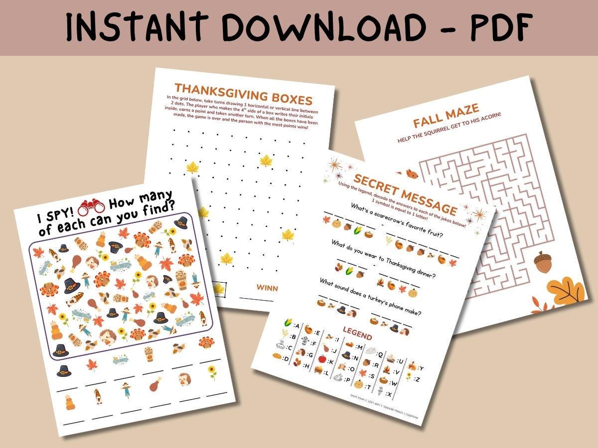 30 Thanksgiving Activity Pages for Kids | Fall Coloring Pages ...